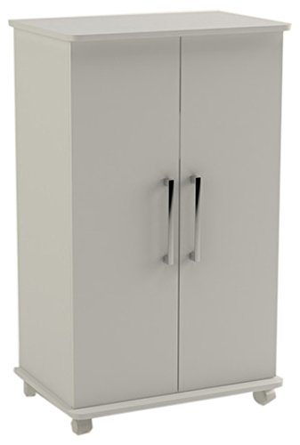 Manhattan Comfort Catalonia 2.0 Collection Modern Standard Sized 6 Shelf, 18 Pair Freestanding Mobile Shoe Storage Closet, White