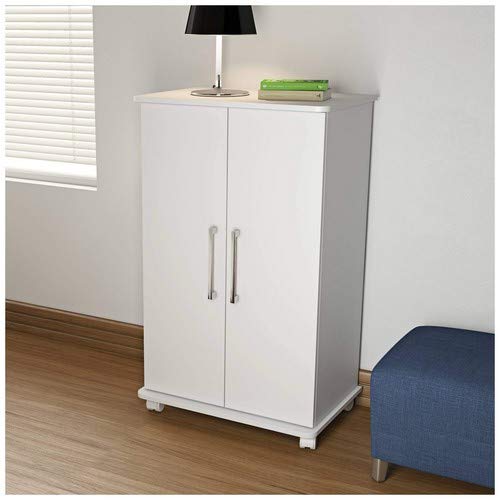 Manhattan Comfort Catalonia 2.0 Collection Modern Standard Sized 6 Shelf, 18 Pair Freestanding Mobile Shoe Storage Closet, White