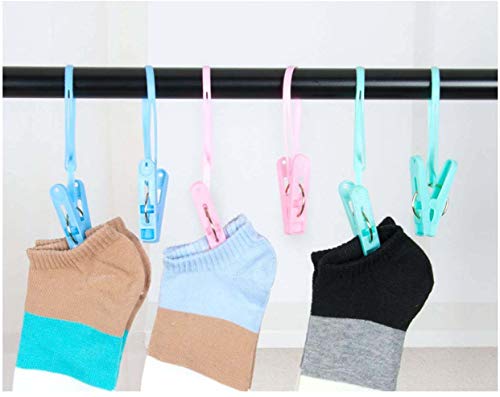 20 Pcs Travel Hangers with Clips- Portable Folding Clothes Hangers Travel Accessories Foldable Clothes Drying Rack for Travel
