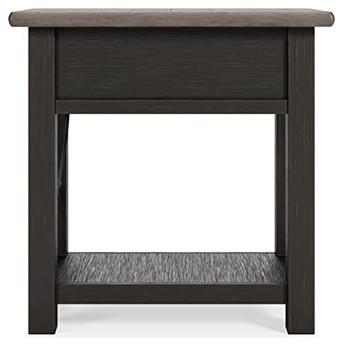 Signature Design by Ashley Tyler Creek Chair Side End Table, Light Brown & Whitewash