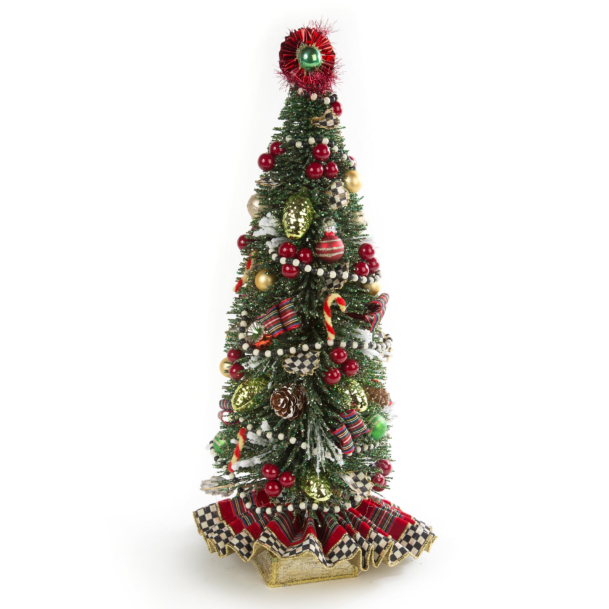 MACKENZIE-CHILDS Tabletop Christmas Tree, Highland Nostalgia