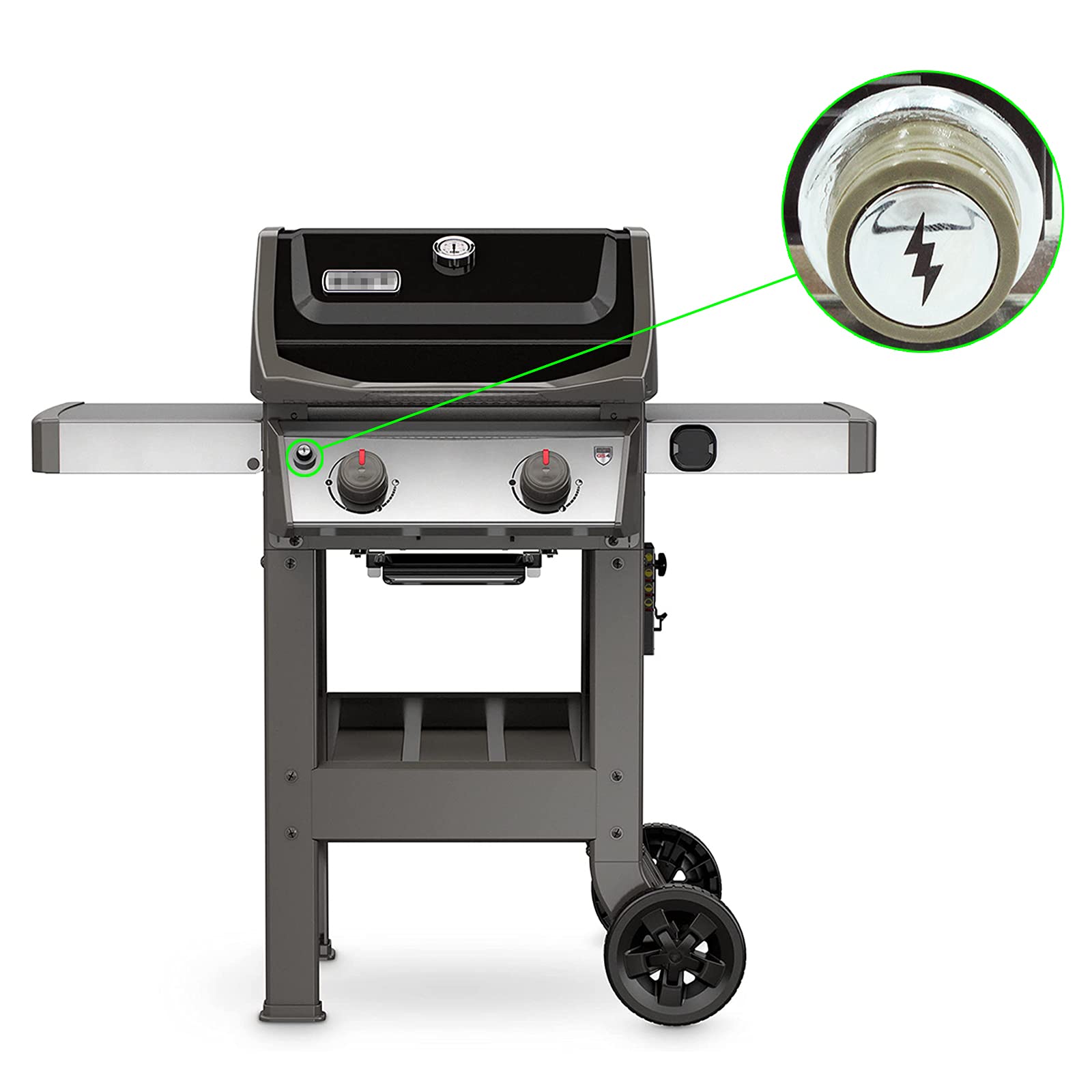 MENSI Replacement Electronic Battery Igniter Kit for Weber Spirit 200/300 and Weber Genesis 200/300 Propane Grill (91360 Igniter Kit for Weber Spirit 200/300)