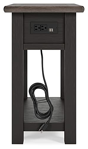 Signature Design by Ashley Tyler Creek Chair Side End Table, Light Brown & Whitewash