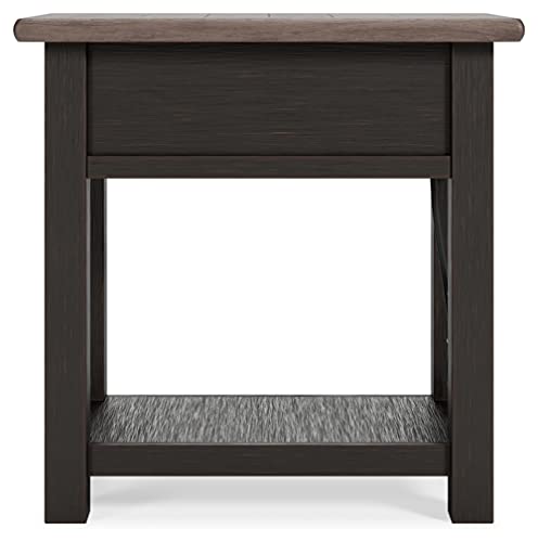 Signature Design by Ashley Tyler Creek Chair Side End Table, Light Brown & Whitewash