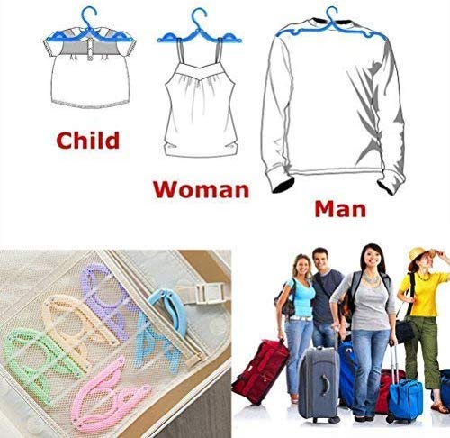 20 Pcs Travel Hangers with Clips- Portable Folding Clothes Hangers Travel Accessories Foldable Clothes Drying Rack for Travel