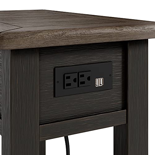 Signature Design by Ashley Tyler Creek Chair Side End Table, Light Brown & Whitewash