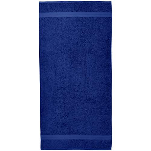 Amazon Basics Fade-Resistant Cotton Bath Sheet - 2-Pack, Navy Blue