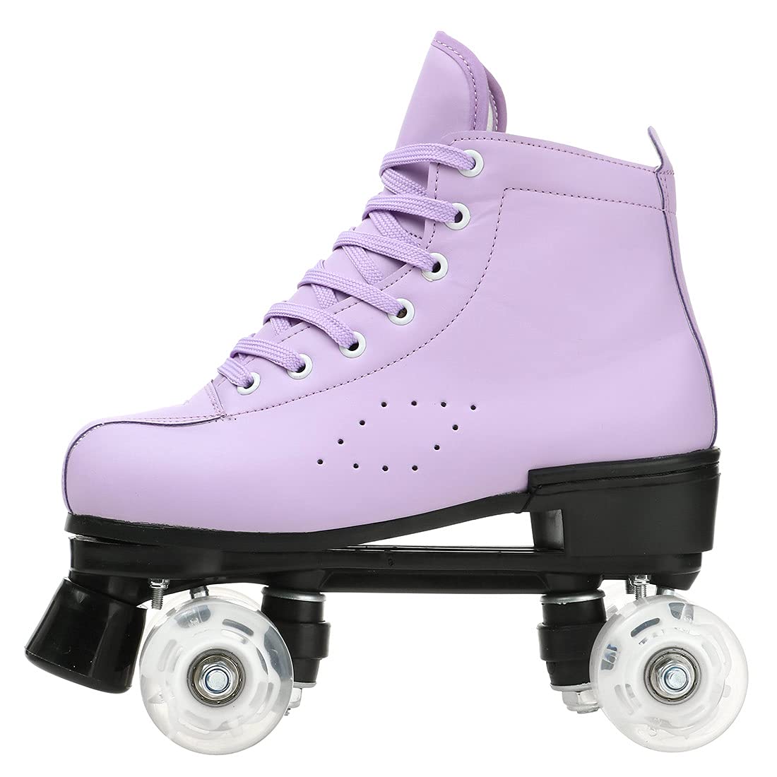 Womens Roller Skates Classic High-top Double-Row Leather Adult Roller Skates Outdoor Four Wheel Double Skates for Girls Unisex 39=US:7.5