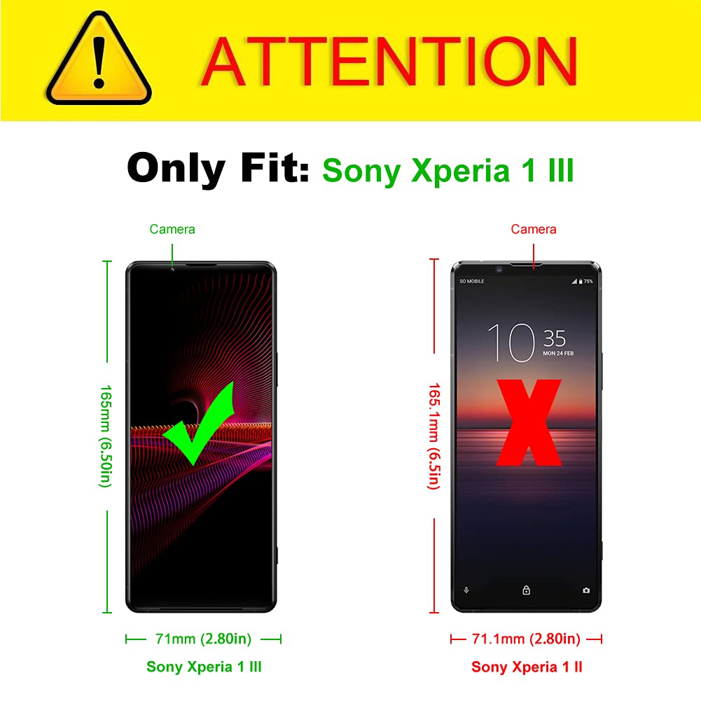 J&D Case Compatible for Sony Xperia 1 III Case, Ultra Slim Lightweight Clear Anti-Shock Protective Rubber Silicone Bumper Case for Sony Xperia 1 III Cover, Not for Sony Xperia 1 II, Transparent