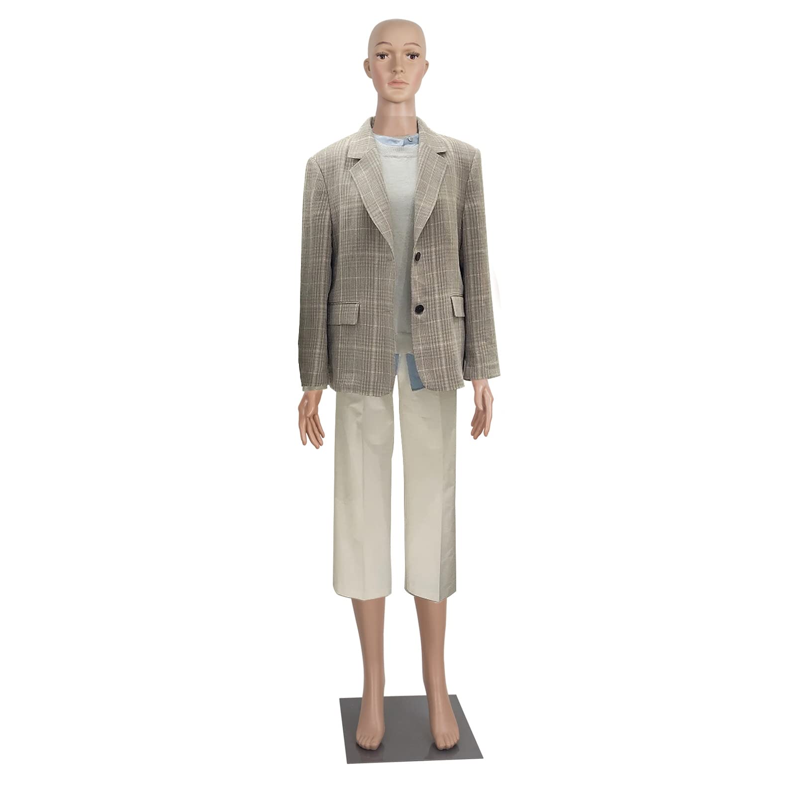 Female Mannequin Full Body Adjustable Mannequin Torso Dress Form with Metal Base 69inches