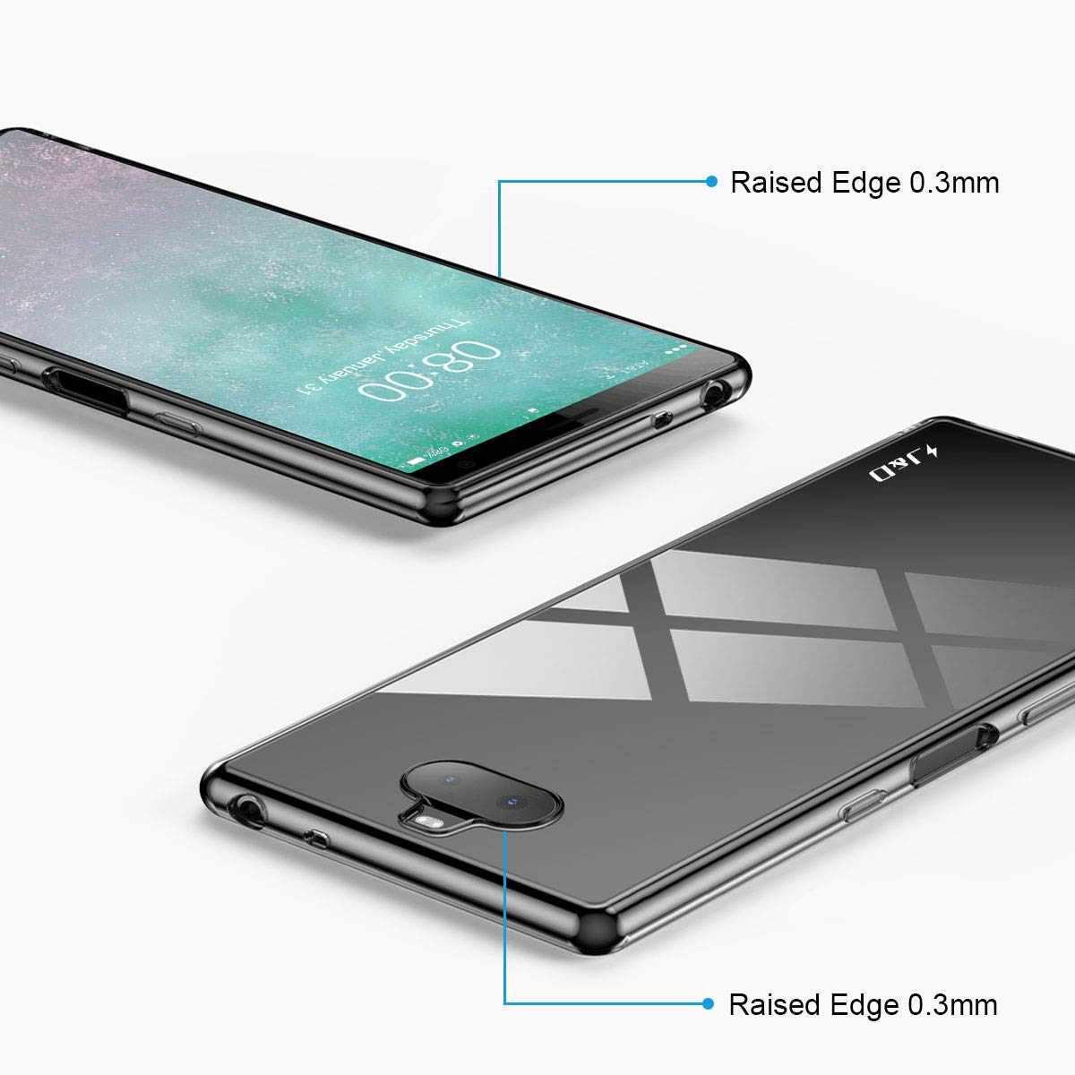J&D Case Compatible for Sony Xperia 1 III Case, Ultra Slim Lightweight Clear Anti-Shock Protective Rubber Silicone Bumper Case for Sony Xperia 1 III Cover, Not for Sony Xperia 1 II, Transparent