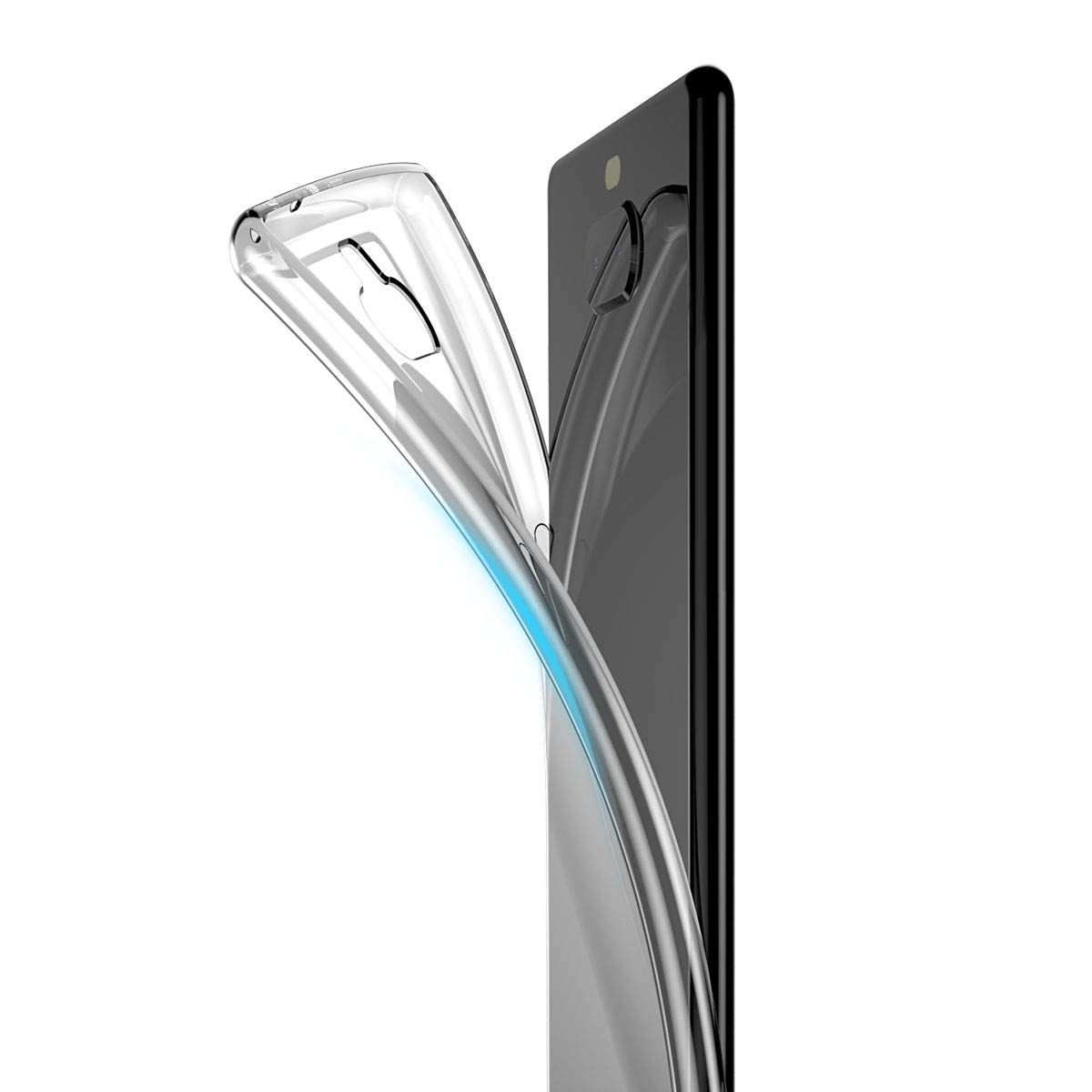 J&D Case Compatible for Sony Xperia 1 III Case, Ultra Slim Lightweight Clear Anti-Shock Protective Rubber Silicone Bumper Case for Sony Xperia 1 III Cover, Not for Sony Xperia 1 II, Transparent