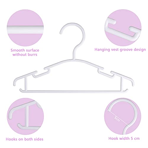 GoodtoU Kids Hangers Childrens Clothes Hangers 30Pack Plastic Infant Hangers Baby Hangers White Toddler Hangers