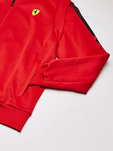 PUMA Men's Standard Ferrari Race T7 Track Jacket, Rosso Corsa, Medium
