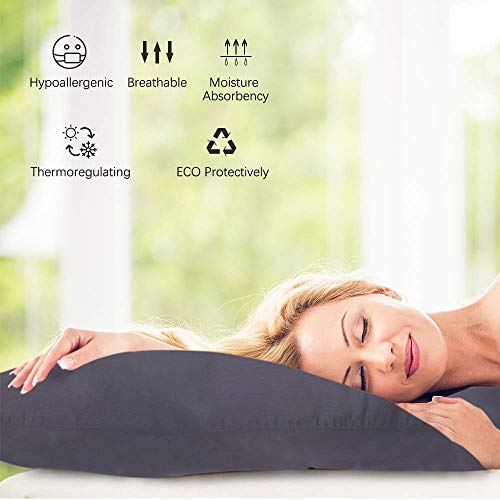 Cotton Star 100% Organic Cotton 600 Thread Count Pillowcases Premium Ivory Cotton Pillowcases, Body Pillowcase Pillow Covers, 20 x 72 inch (Body Pillow Case - 20" x 72", Ivory)