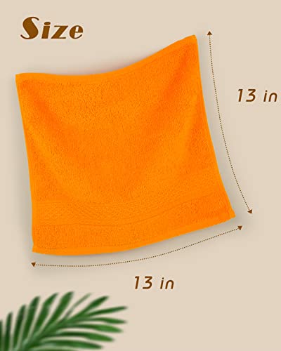 Cleanbear Hand Towels and Washcloths Set, 6 Hand Towel 6 Wash Cloths with Assorted Colors, Ultra Soft Bathroom Towels Set