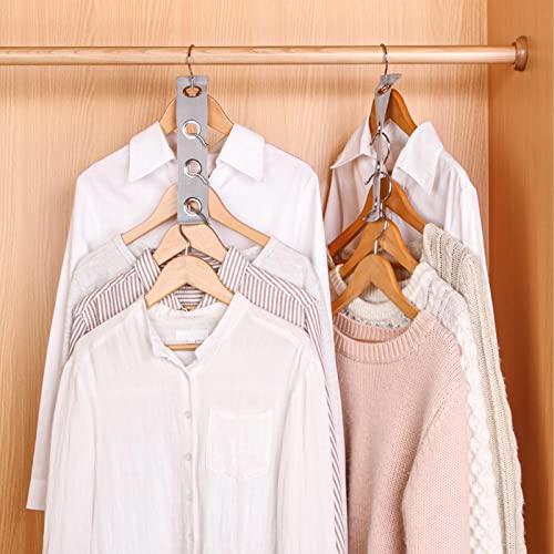 Closet Hanger Organizers, Space Saving Clothes Hanger Connector Hooks, Heavy Duty Hanger Extenders, Closet Hangers Space Savers for Shirts Pants (10)