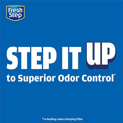 Fresh Step Clean Paws Cat Litter With Febreze Freshness With Febreze Gain Scent, Low-Tracking Clumping Litter With Guaranteed Odor Control, 22.5 lb. Box