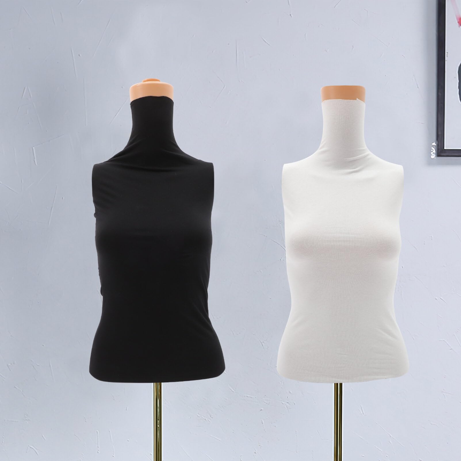 2pcs Female Dress Form Mannequin Torso Body Cover Mannequin Tailors Body Lace Cover for Clothing Jewelry Display Model Display