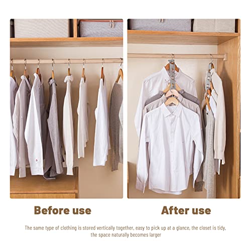 Closet Hanger Organizers, Space Saving Clothes Hanger Connector Hooks, Heavy Duty Hanger Extenders, Closet Hangers Space Savers for Shirts Pants (10)