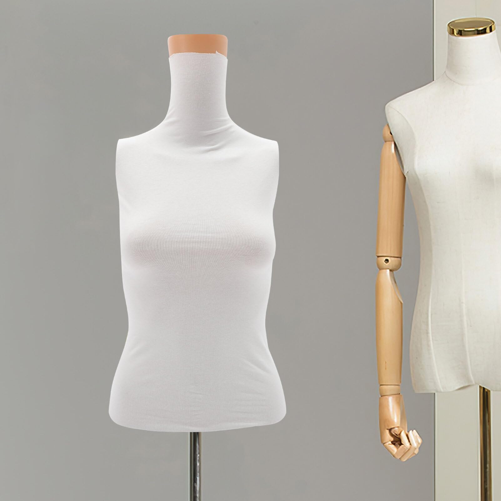 2pcs Female Dress Form Mannequin Torso Body Cover Mannequin Tailors Body Lace Cover for Clothing Jewelry Display Model Display