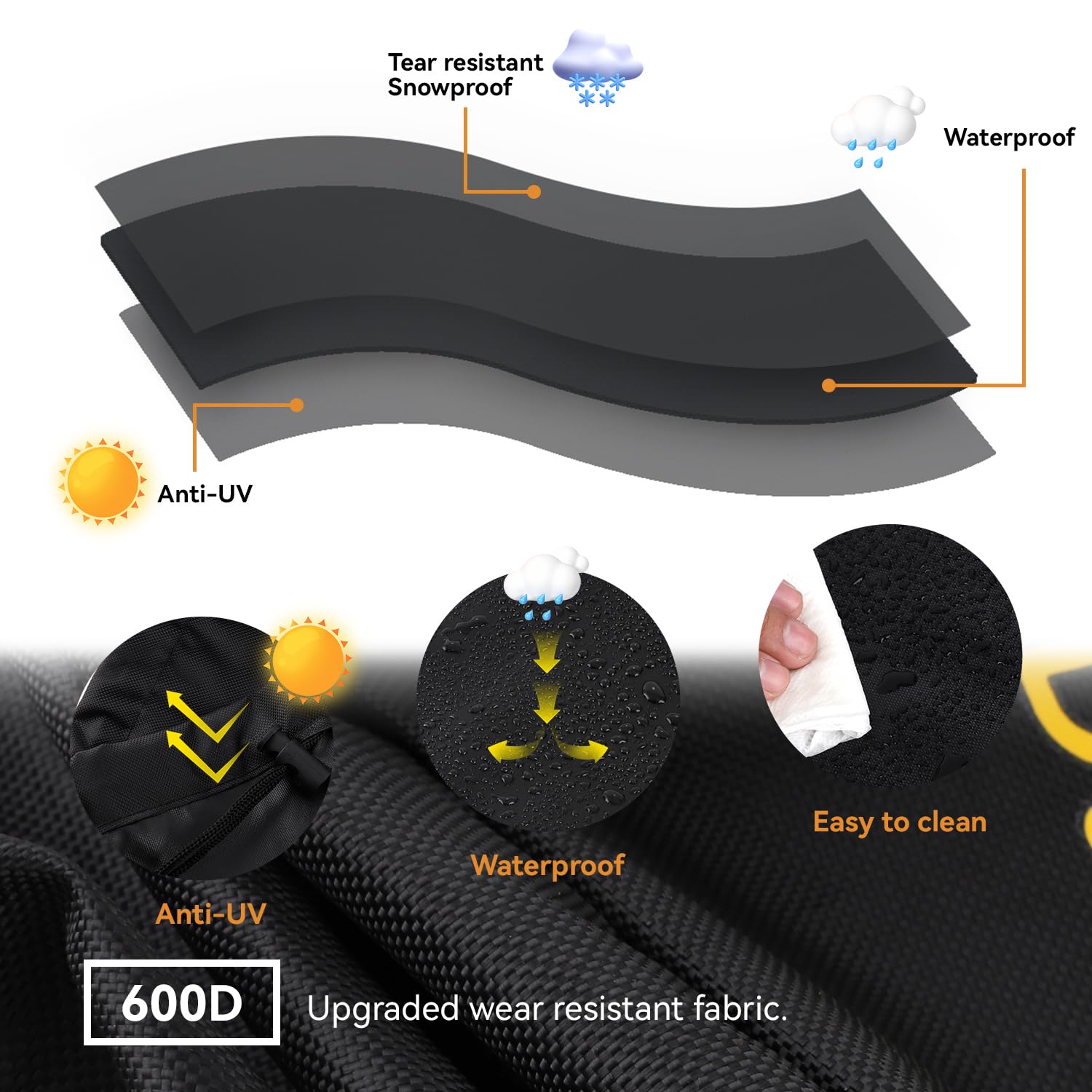 PASONIKA Ice Maker Cover, Waterproof Countertop Appliances Ice Machine Cover, Home Garage Office Universal Appliances Dust Resistant Protector, Black