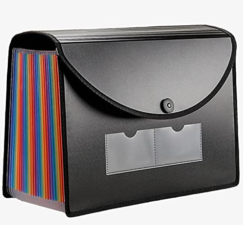Large Accordion File Organizer, 24 Pockets Legal File Folder, Expanding File Folder for Legal/Letter/A4 Size Papers, Receipt, Bills, Important Documents