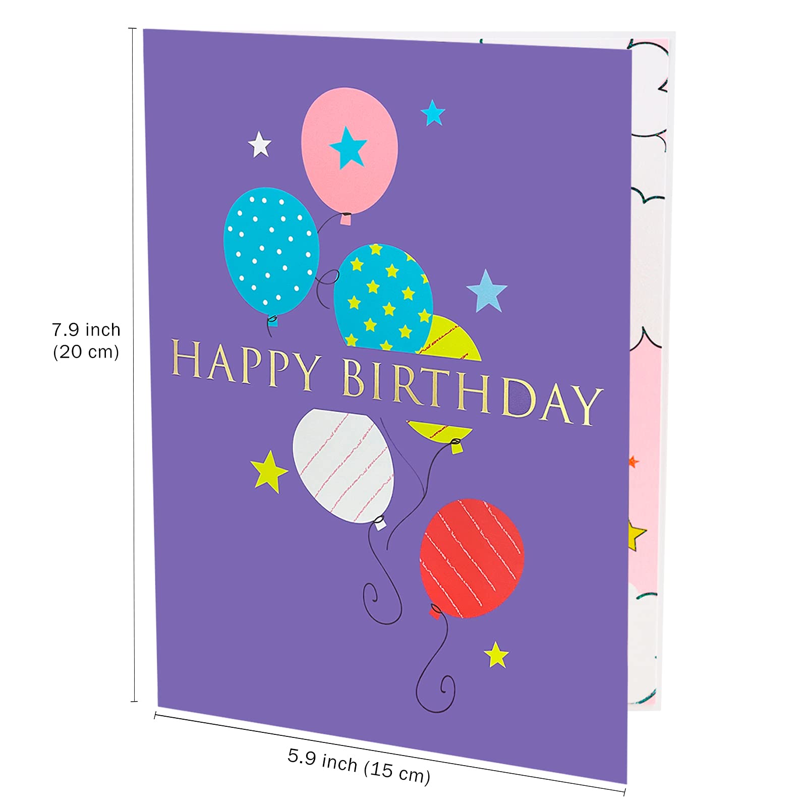 WRAPAHOLIC Pop Up Birthday Card - 3D Popup Card Glitter Rainbow Unicorn - 5.9 Inch x 7.9 Inch