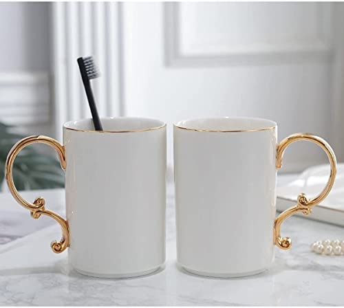DVTEL Bathroom Five-Piece Set, Wash and Gargle Set, Simple Couple, Brush Teeth, Gargle Cup, Ceramic Bathroom Supplies