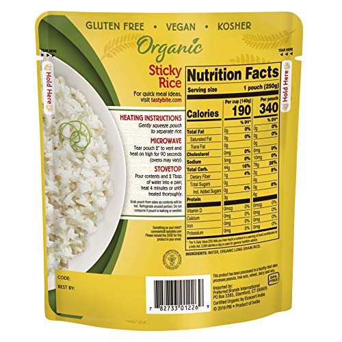 Tasty Bite Sticky Rice, 8.8 Ounce (Pack of 6)