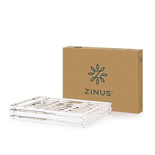 ZINUS SmartBase Tool-Free Assembly Mattress Foundation, 14 Inch Metal Platform Bed Frame, No Box Spring Needed, Sturdy Steel Frame, Underbed Storage, White, Full