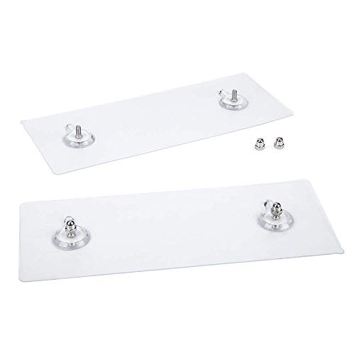 Vdomus Acrylic Shower Corner Shelf 2 Pack in a Set & 4 Pieces Transparent Adhesives for No Drilling Shower Wall Shelf