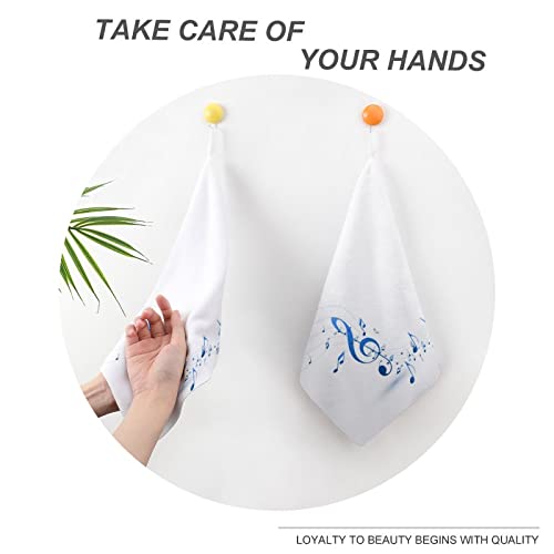Lurnise Hand Towel Music Note Hand Towels Dish Towel Lanyard Design for Bathroom Kitchen Sports