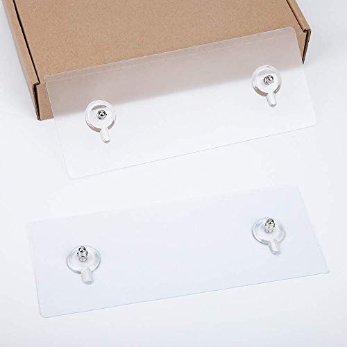 Vdomus Acrylic Shower Corner Shelf 2 Pack in a Set & 4 Pieces Transparent Adhesives for No Drilling Shower Wall Shelf