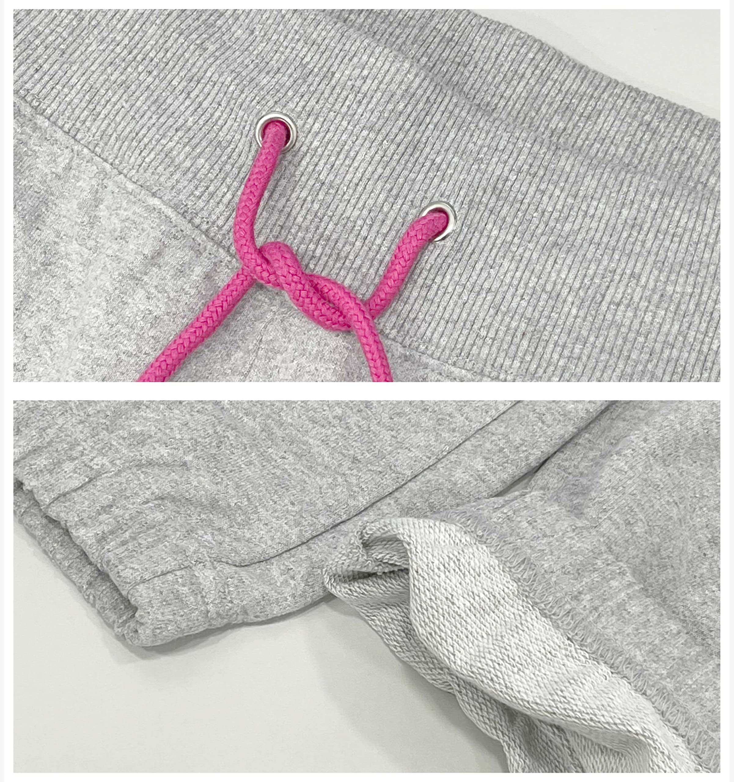 U.S. Polo Assn. Essentials Grey Sweatpants for Women, Comfy French Terry Womens Joggers with Pockets (Heather Grey, Medium)