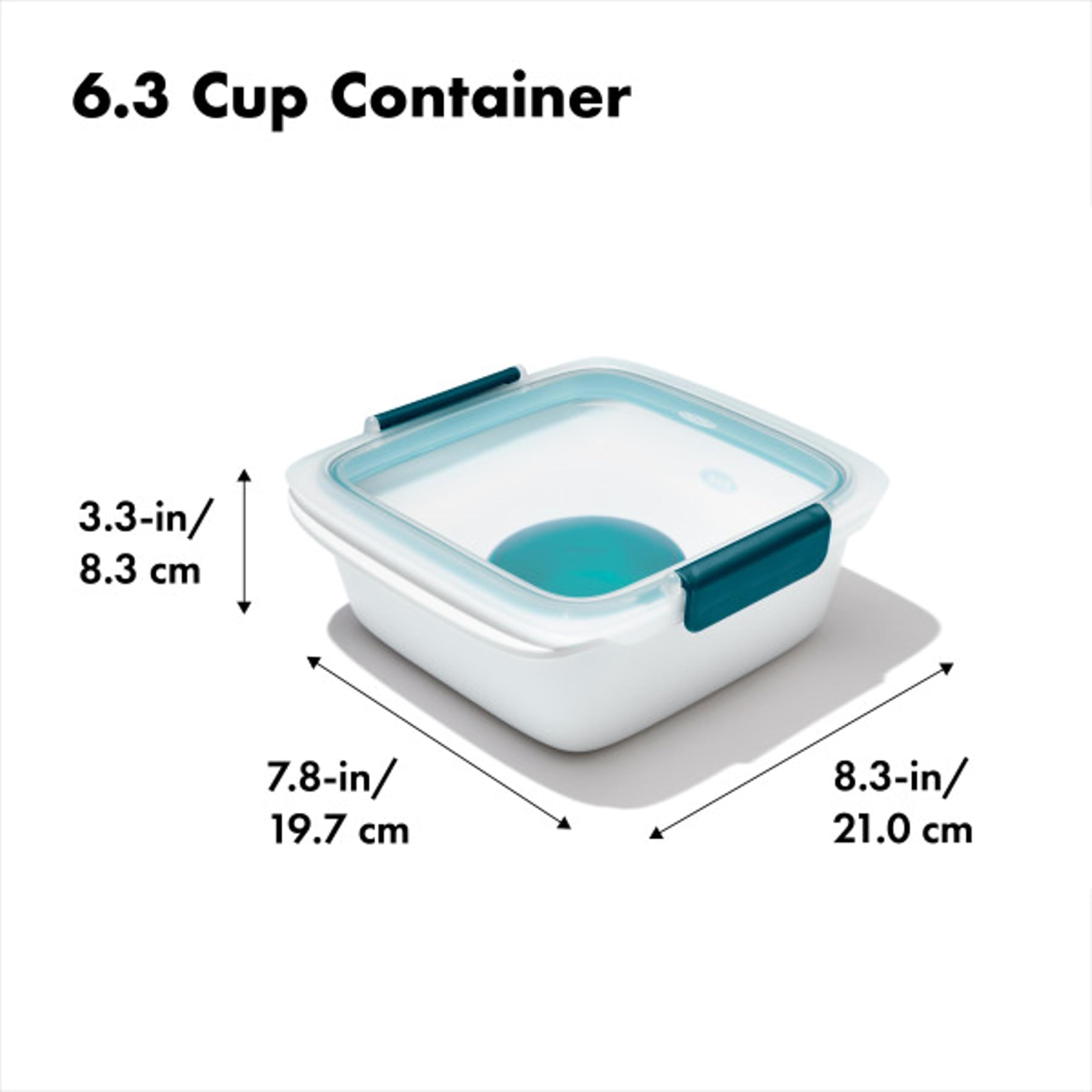 OXO Good Grips Prep & Go 6.3 Cups Salad Container | Leakproof Food Storage | Ideal for separating proteins and greens | BPA Free | Microwave Safe | Dishwasher Safe | Freezer Safe | Stain Resistant