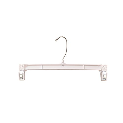 NAHANCO H311W Pinch Clip with Swivel Hook Skirt/Slack Hanger, 11 1/2", White (Pack of 100)
