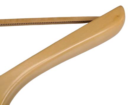 Natural Finish Deluxe Suit Hanger with Bar (Set of 5)