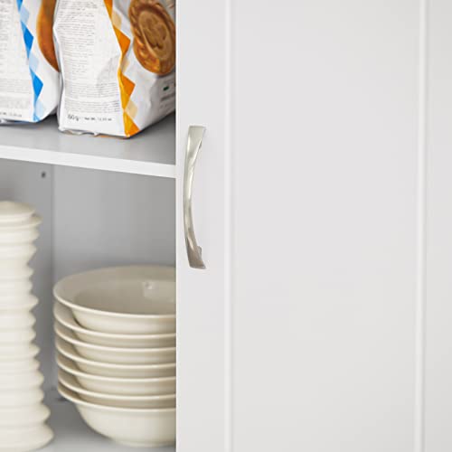 Haotian FRG231-W, White Kitchen Bathroom Wall Cabinet, Garage or Laundry Room Wall Storage Cabinet, White Stipple, Linen Tower Bath Cabinet, Cabinet with Shelf