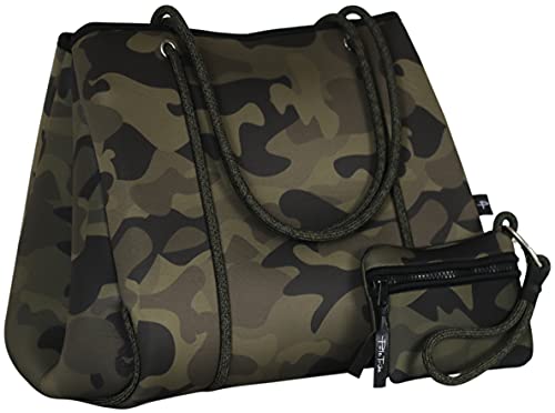 Pole Tribe Large Neoprene Tote Bag - Versatile and Lightweight Neoprene Bag for Women - Ideal for Beach & Everyday Use - Stylish and Durable Neoprene Tote Bags - Superb Gym Tote or Womens Travel Totes