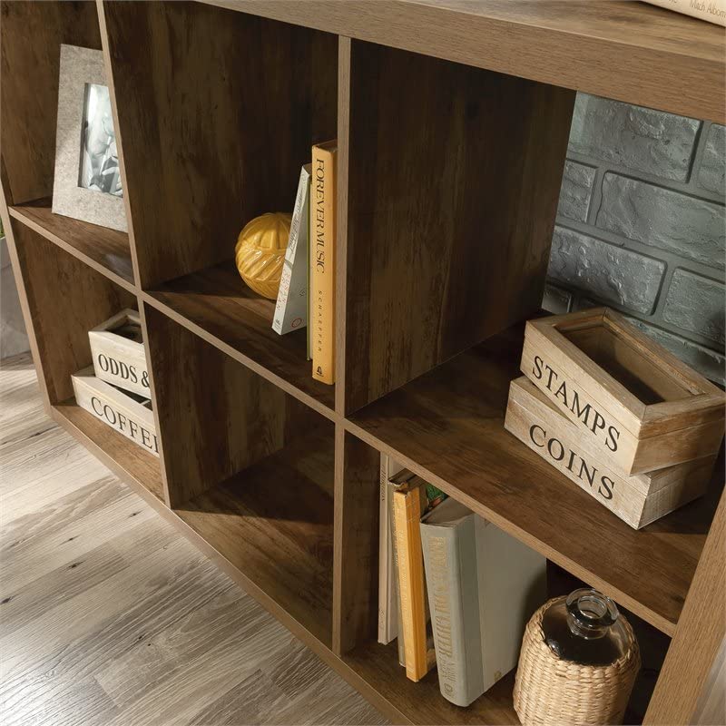 Sauder Miscellaneous Storage Engineered Wood 6-Cube Organizer in Rural Pine