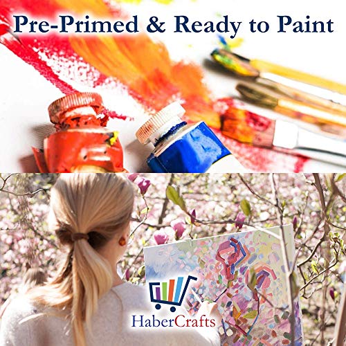 10 X 12β Canvas Panel Stretched Blank Canvas Board Primed Artist Boards 100% Cotton for Oil Paint Acrylic Painting Mixed Media White Canvases Painting Panel (10x12 Inch - 10 Boards)