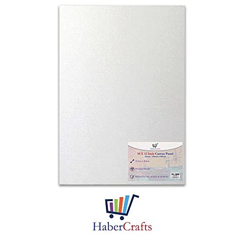 10 X 12β Canvas Panel Stretched Blank Canvas Board Primed Artist Boards 100% Cotton for Oil Paint Acrylic Painting Mixed Media White Canvases Painting Panel (10x12 Inch - 10 Boards)