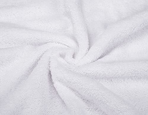 American Soft Linen Luxury 6 Piece Towel Set, 2 Bath Towels 2 Hand Towels 2 Washcloths, 100% Turkish Cotton Towels for Bathroom, White Towel Sets