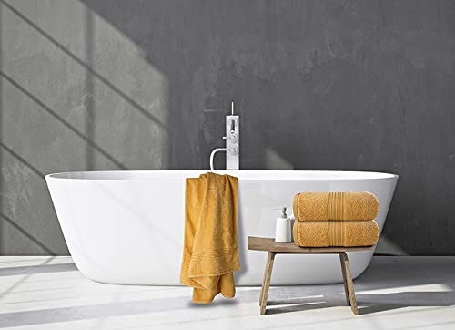 ZUPERIA 100% Combed Cotton Bath Sheet- 600 GSM- (35" x 70") 2 Pack Ultra Soft Large Bath Towels, Highly Absorbent Daily Usage Oeko-TEX Certified Ideal for Pool, Home, Gym (Beige)