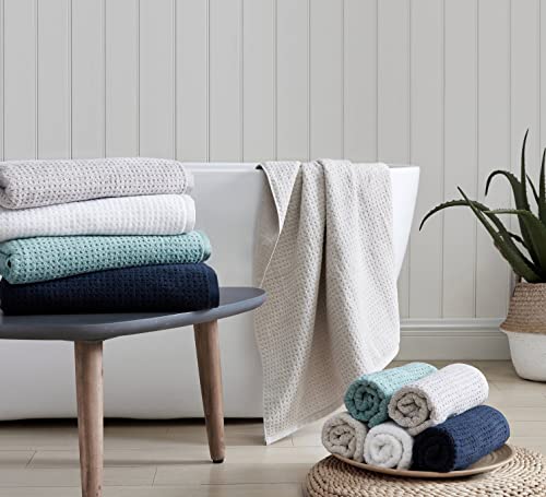 Tommy Bahama - Bath Towels Set, Highly Absorbent Cotton Bathroom Decor, Low Linting & Fade Resistant (Nothern Pacific Bay Blue, 6 Piece)