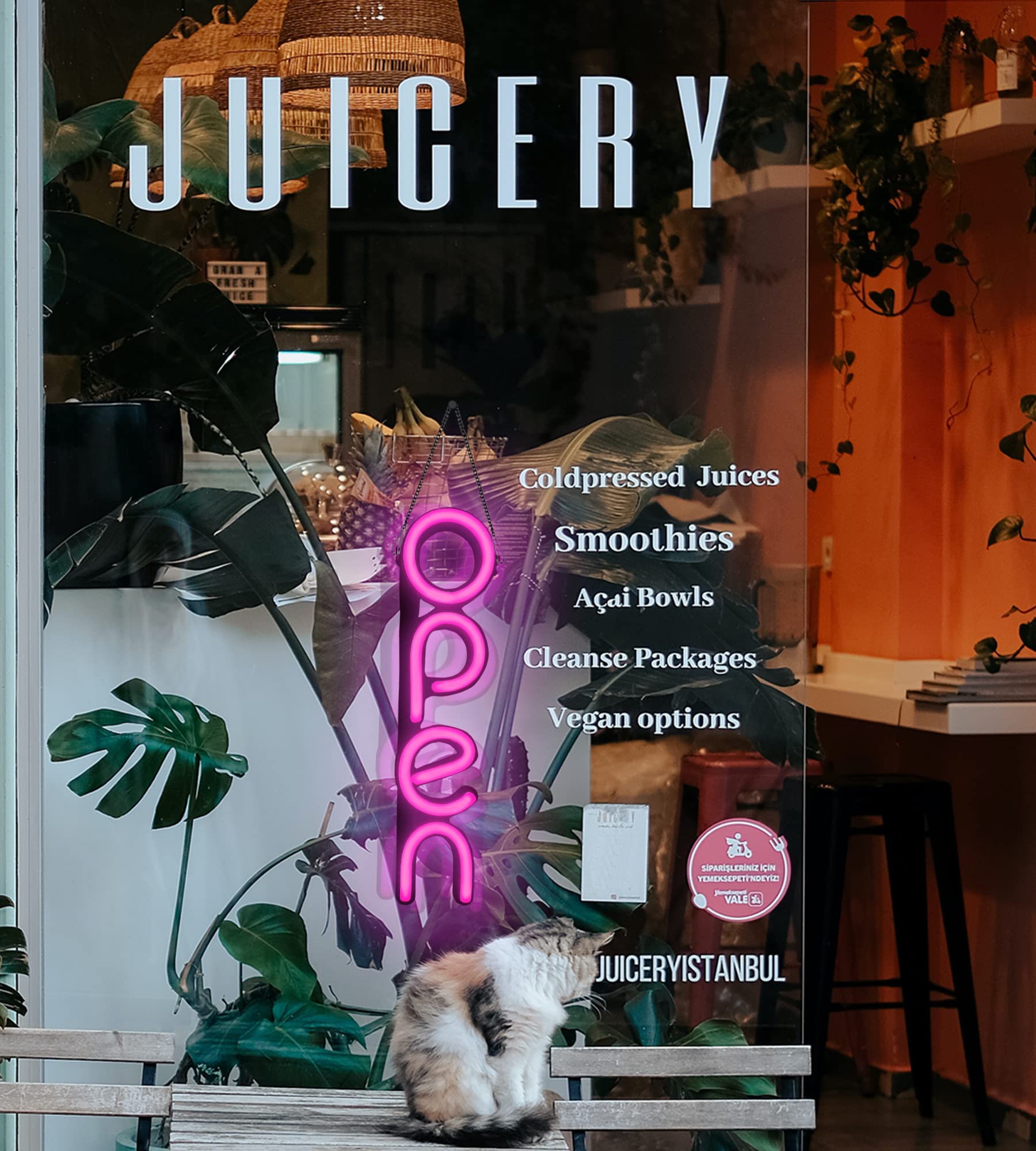 Open Signs for Business,LED Neon Open Sign,16x6 inch Lighted Sign for Restaurants Offices Retail Shops Window Storefronts,12V/1A Power Supply,with ON/OFF Switch (Vertical Rose Red)