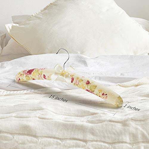 Padded Clothes Hangers for Sweaters β Women Padded Coat Hangers- Foam Hanger Non Slip Satin Canvas Covers for Adults Wedding Bridesmaid (Pack of 10)