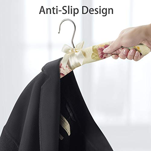 Padded Clothes Hangers for Sweaters β Women Padded Coat Hangers- Foam Hanger Non Slip Satin Canvas Covers for Adults Wedding Bridesmaid (Pack of 10)