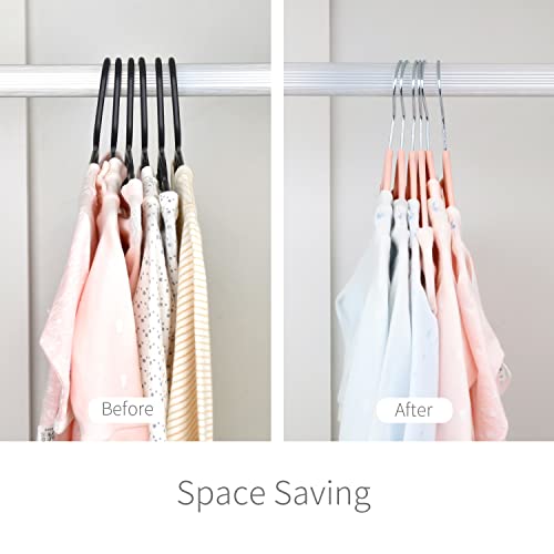 ManGotree Baby Hangers, Childrens Hangers Kids Coat Hangers with Ultra Thin & Non-Slip Design 15 Pack (Pink)